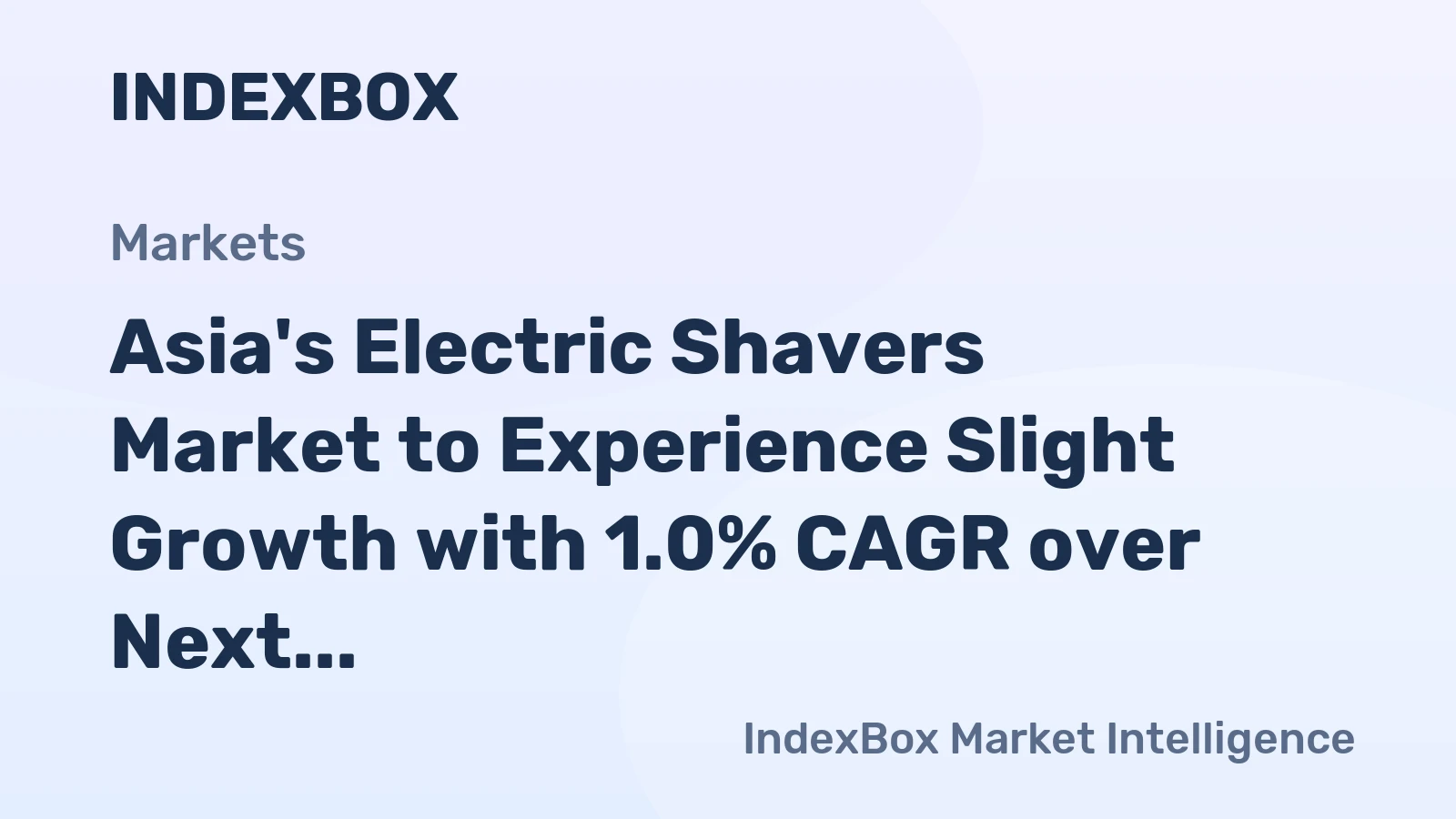 Asia's Electric Shavers Market to Experience Slight Growth with 1.0% CAGR over Next Decade