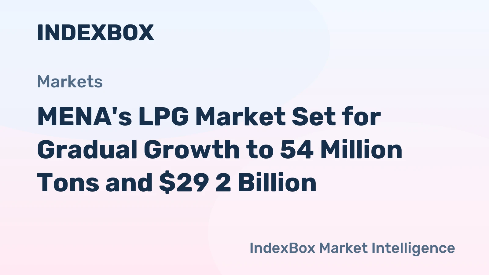 MENA's LPG Market Set for Gradual Growth to 54 Million Tons and $29 2 Billion