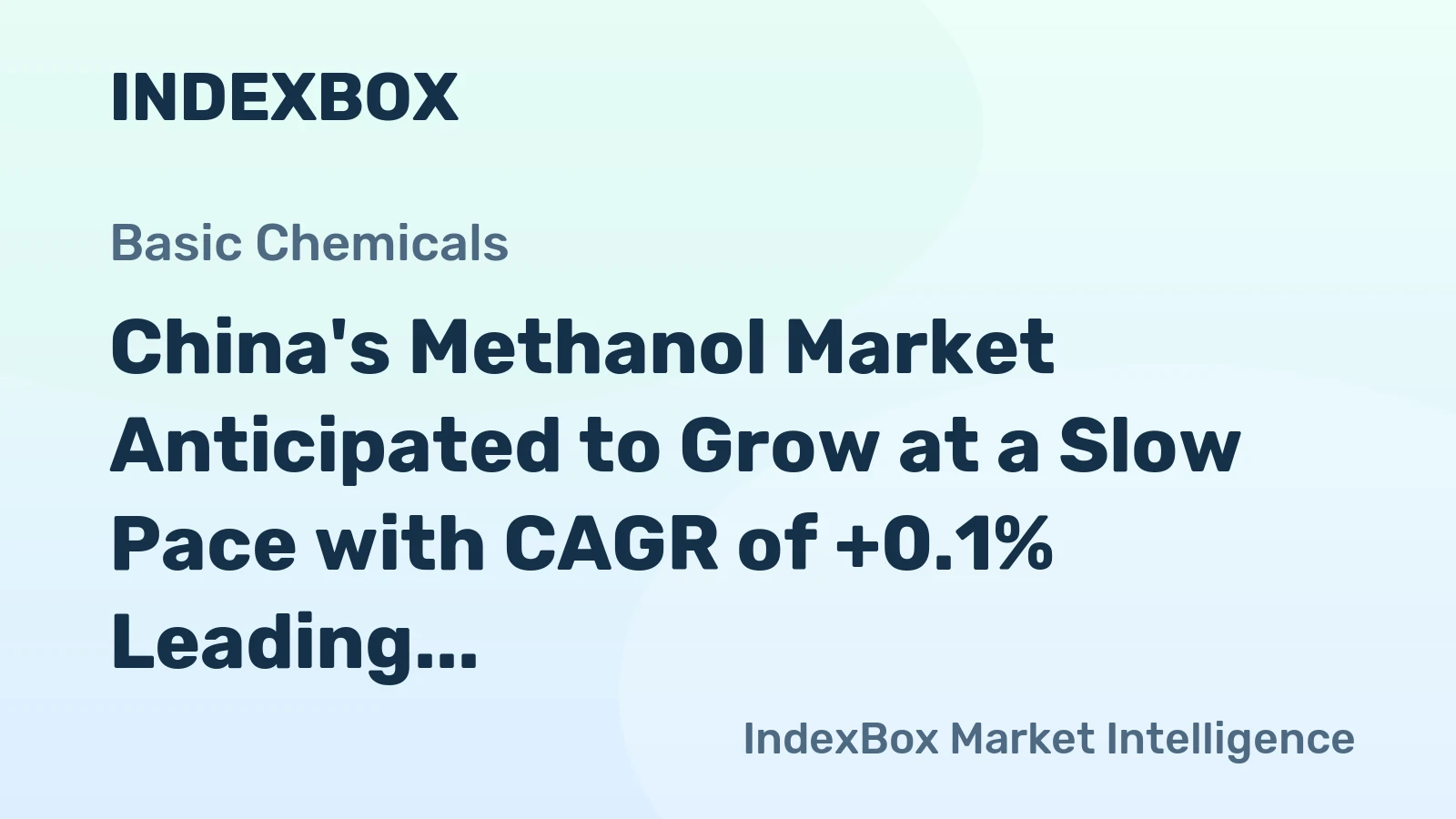 China's Methanol Market Anticipated to Grow at a Slow Pace with CAGR of +0.1% Leading to 14M tons by 2035