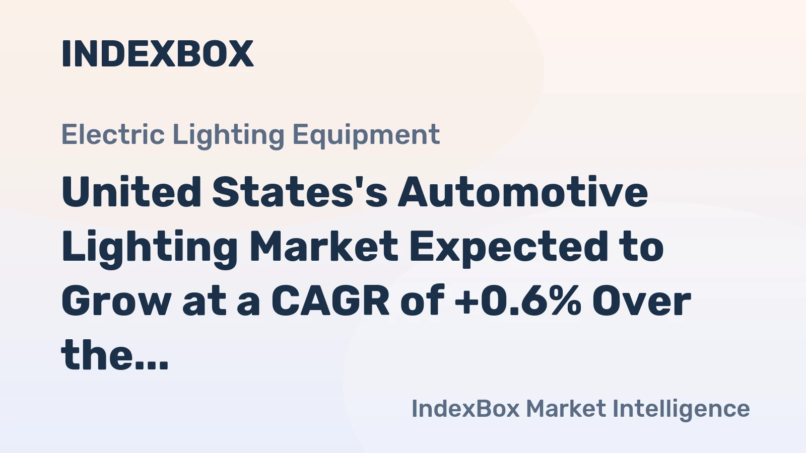 United States's Automotive Lighting Market Expected to Grow at a CAGR of +0.6% Over the Next Decade