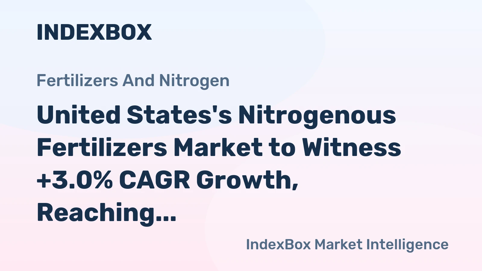 United States's Nitrogenous Fertilizers Market to Witness +3.0% CAGR Growth, Reaching $14.1B by 2035