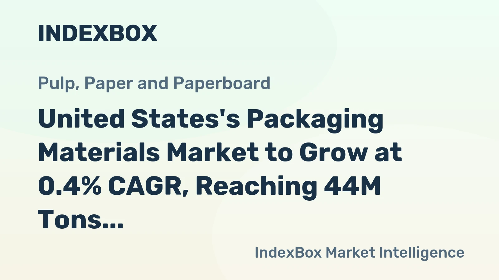 United States's Packaging Materials Market to Grow at 0.4% CAGR, Reaching 44M Tons by 2035
