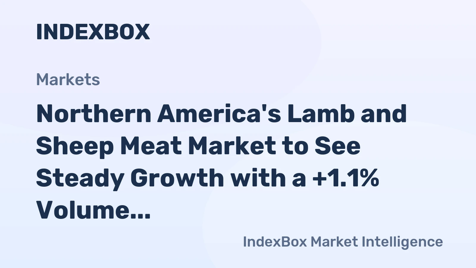Northern America's Lamb and Sheep Meat Market to See Steady Growth with a +1.1% Volume CAGR