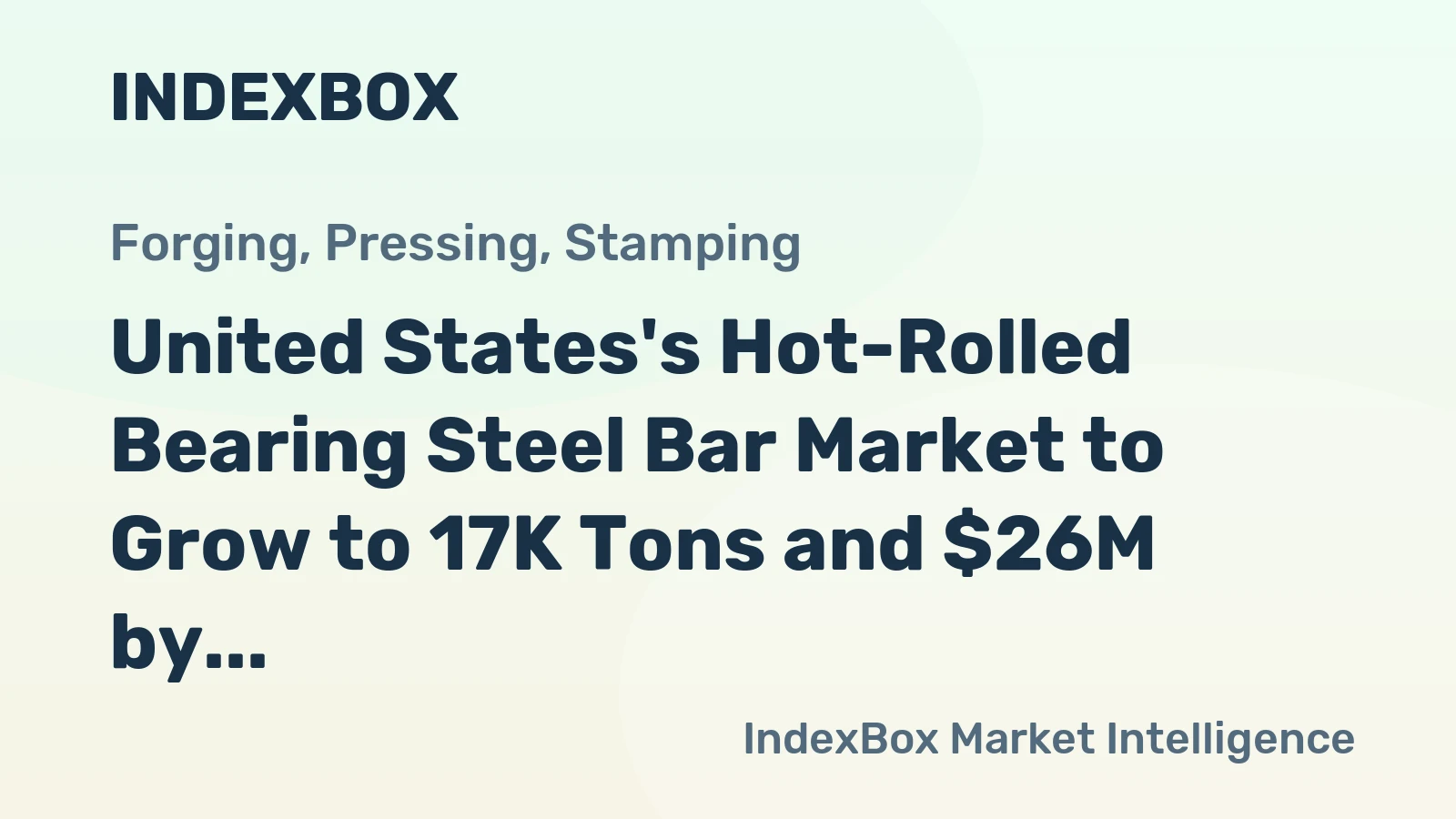 United States's Hot-Rolled Bearing Steel Bar Market to Grow to 17K Tons and $26M by 2035