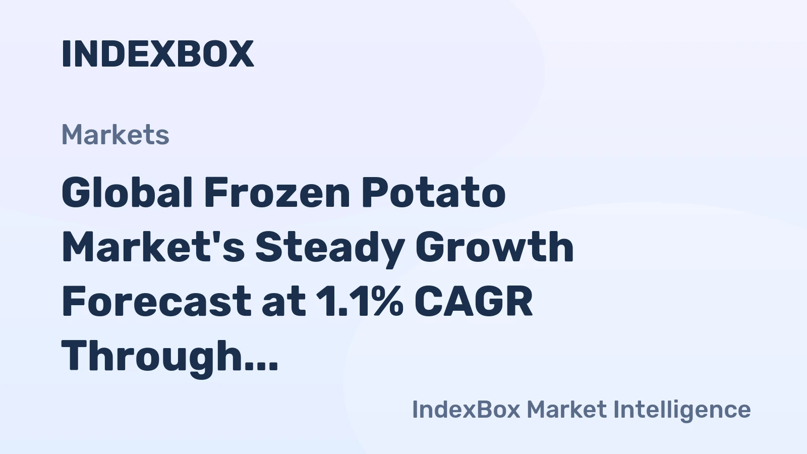 Global Frozen Potato Market's Steady Growth Forecast at 1.1% CAGR Through 2035