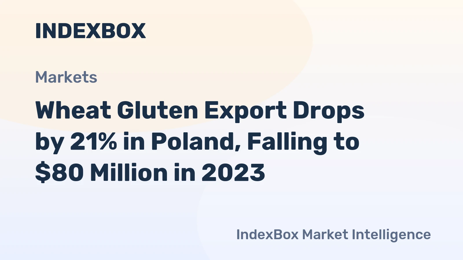 Wheat Gluten Export Drops by 21% in Poland, Falling to $80 Million in 2023