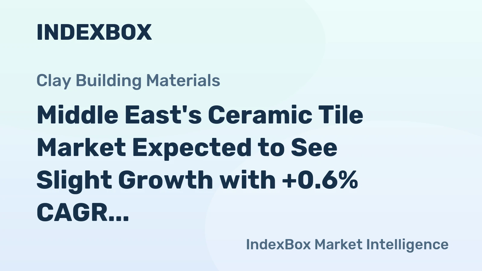 Middle East's Ceramic Tile Market Expected to See Slight Growth with +0.6% CAGR by 2035