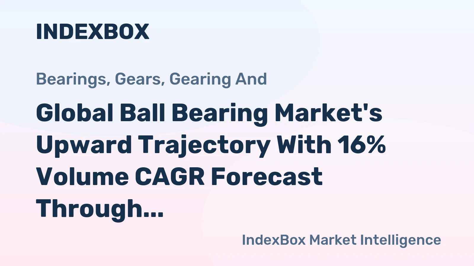 Global Ball Bearing Market's Upward Trajectory With 16% Volume CAGR Forecast Through 2035
