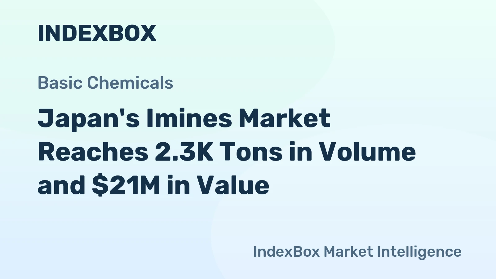 Japan's Imines Market Reaches 2.3K Tons in Volume and $21M in Value