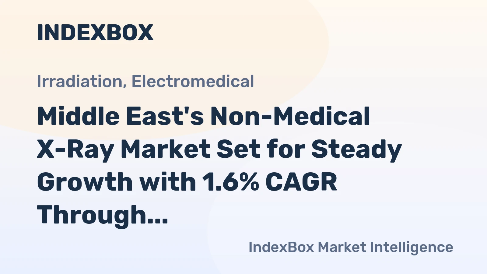 Middle East's Non-Medical X-Ray Market Set for Steady Growth with 1.6% CAGR Through 2035