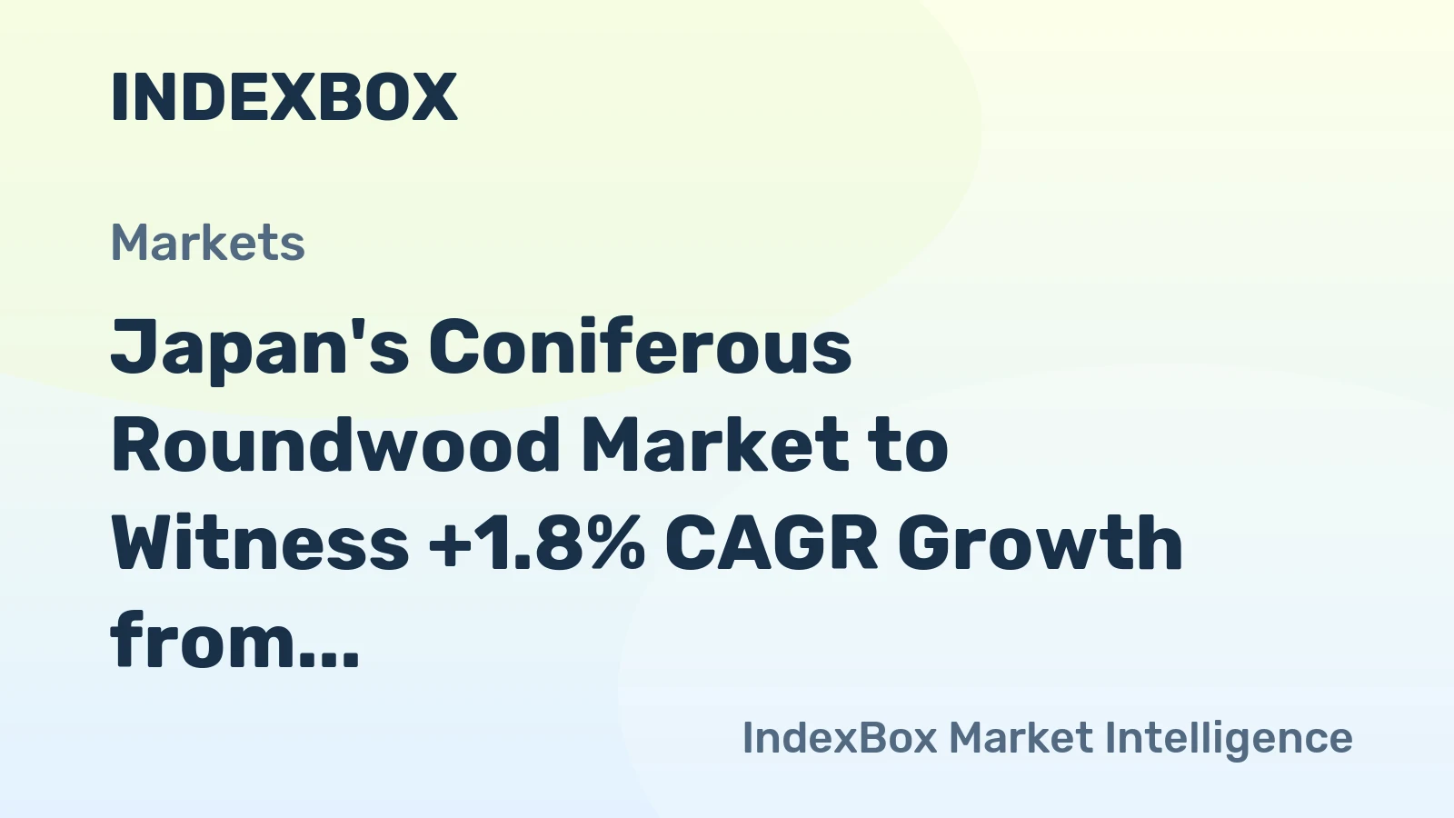 Japan's Coniferous Roundwood Market to Witness +1.8% CAGR Growth from 2024 to 2035