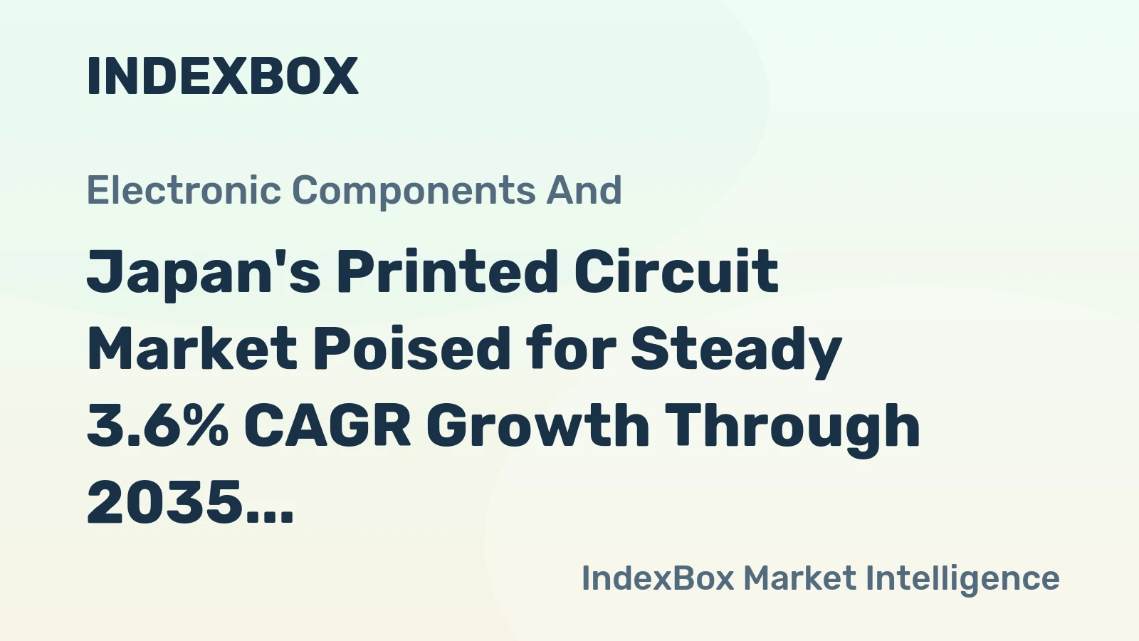 Japan's Printed Circuit Market Poised for Steady 3.6% CAGR Growth Through 2035