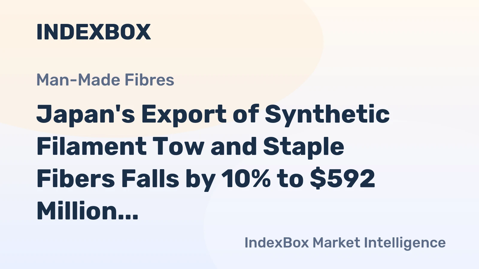 Japan's Export of Synthetic Filament Tow and Staple Fibers Falls by 10% to $592 Million in 2023
