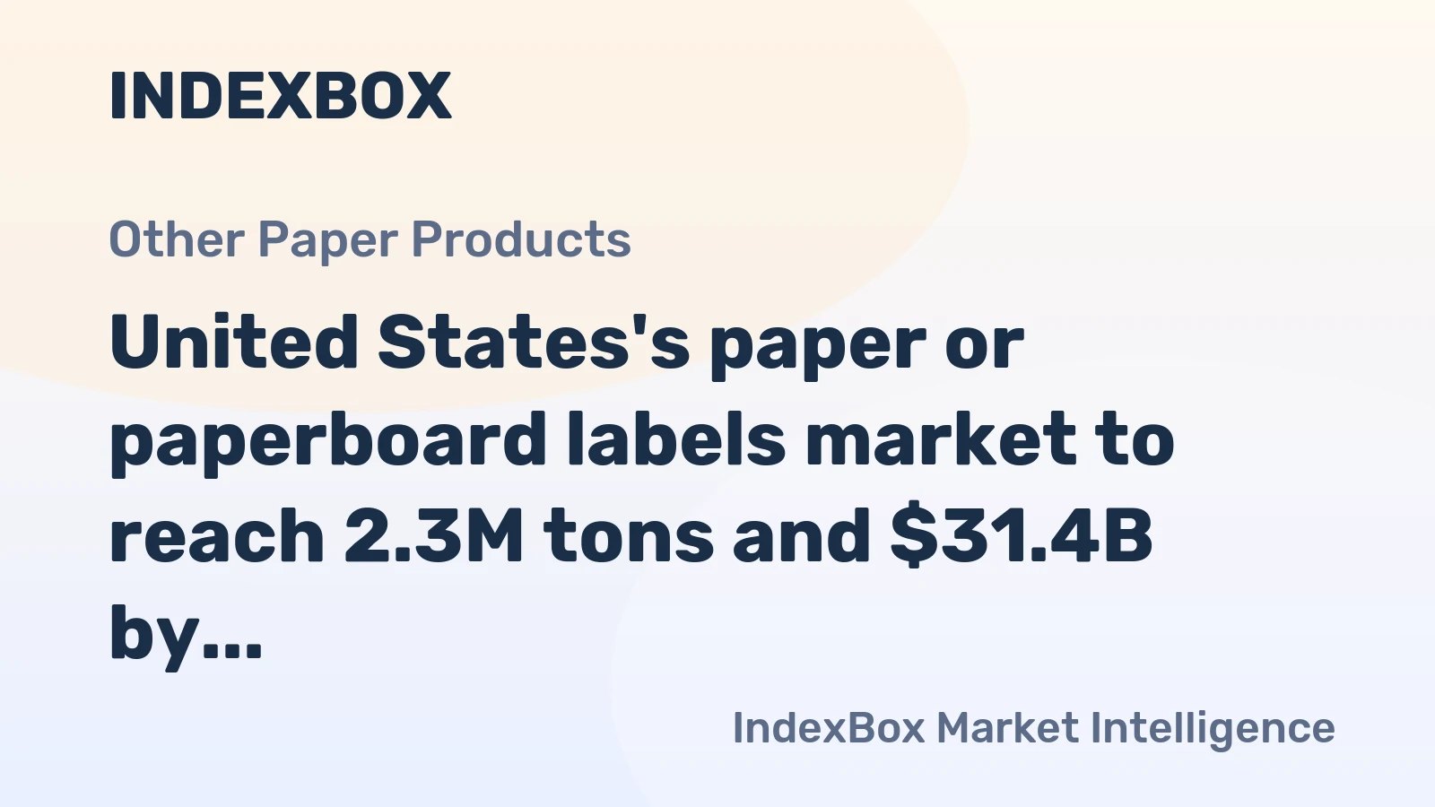 United States's paper or paperboard labels market to reach 2.3M tons and $31.4B by 2035, driven by increasing demand