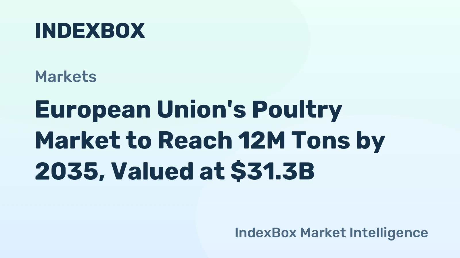 European Union's Poultry Market to Reach 12M Tons by 2035, Valued at $31.3B
