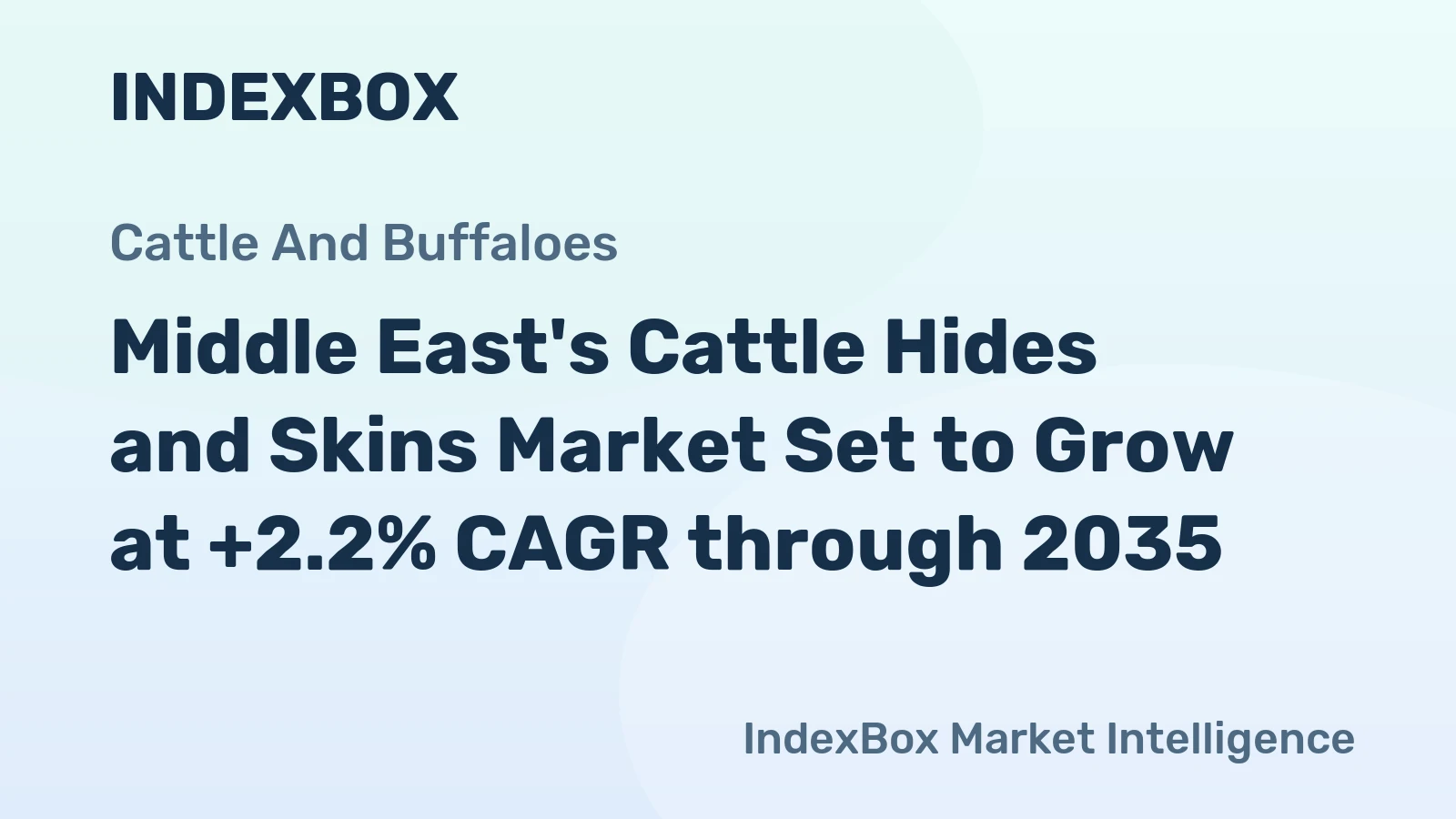 Middle East's Cattle Hides and Skins Market Set to Grow at +2.2% CAGR through 2035