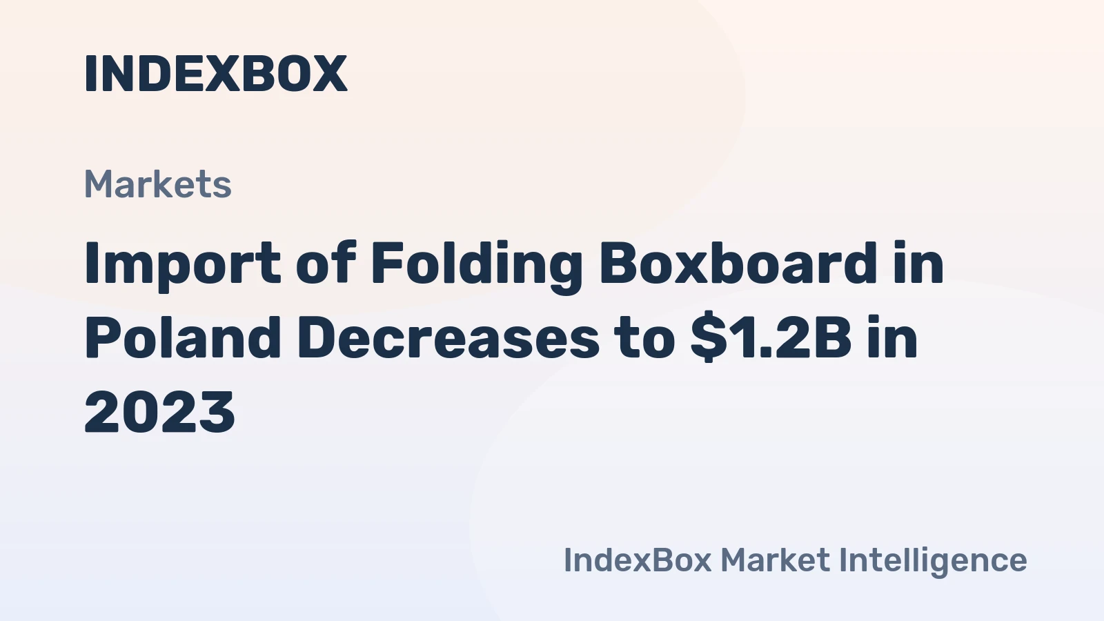 Import of Folding Boxboard in Poland Decreases to $1.2B in 2023