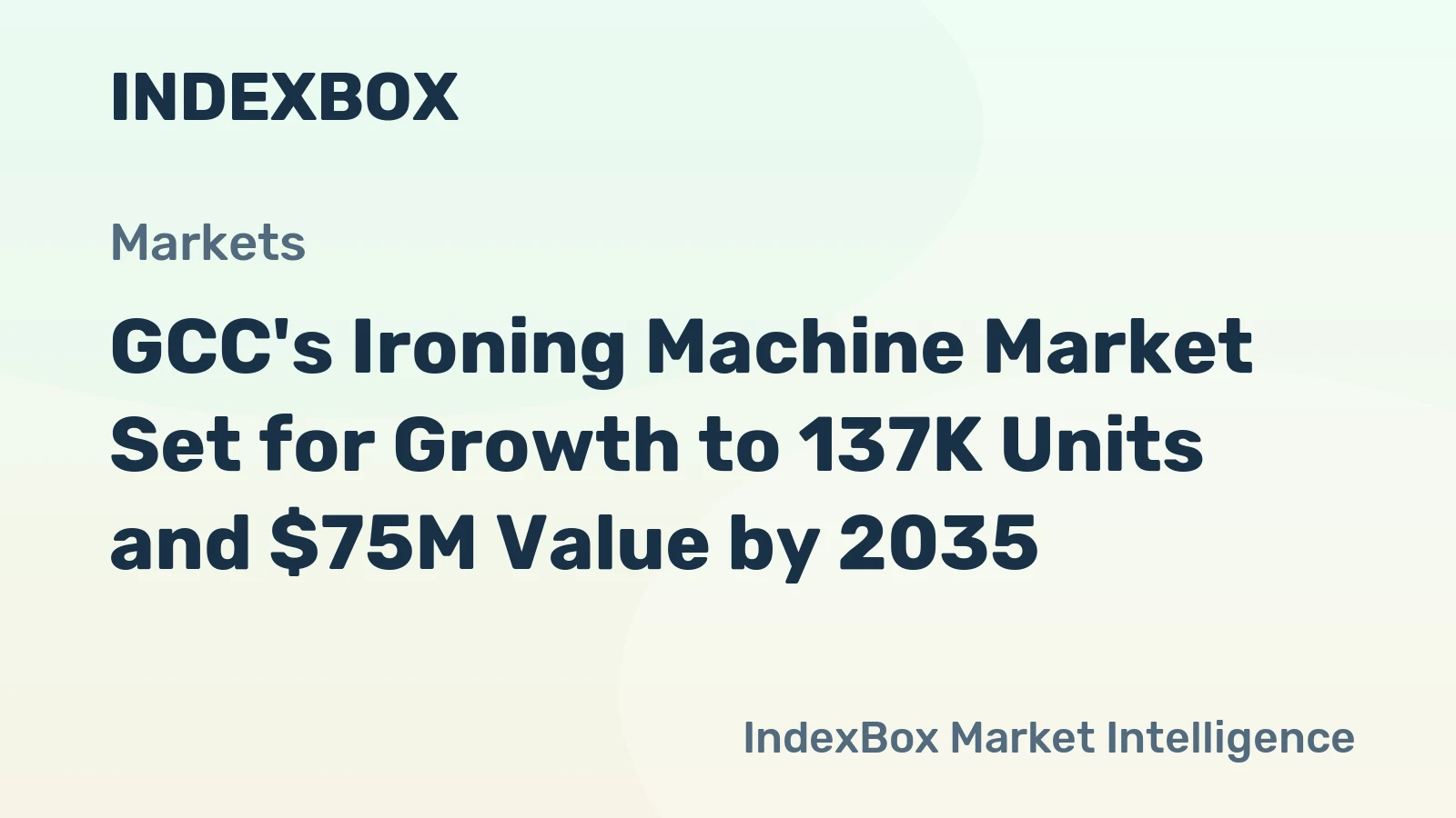 GCC's Ironing Machine Market Set for Growth to 137K Units and $75M Value by 2035