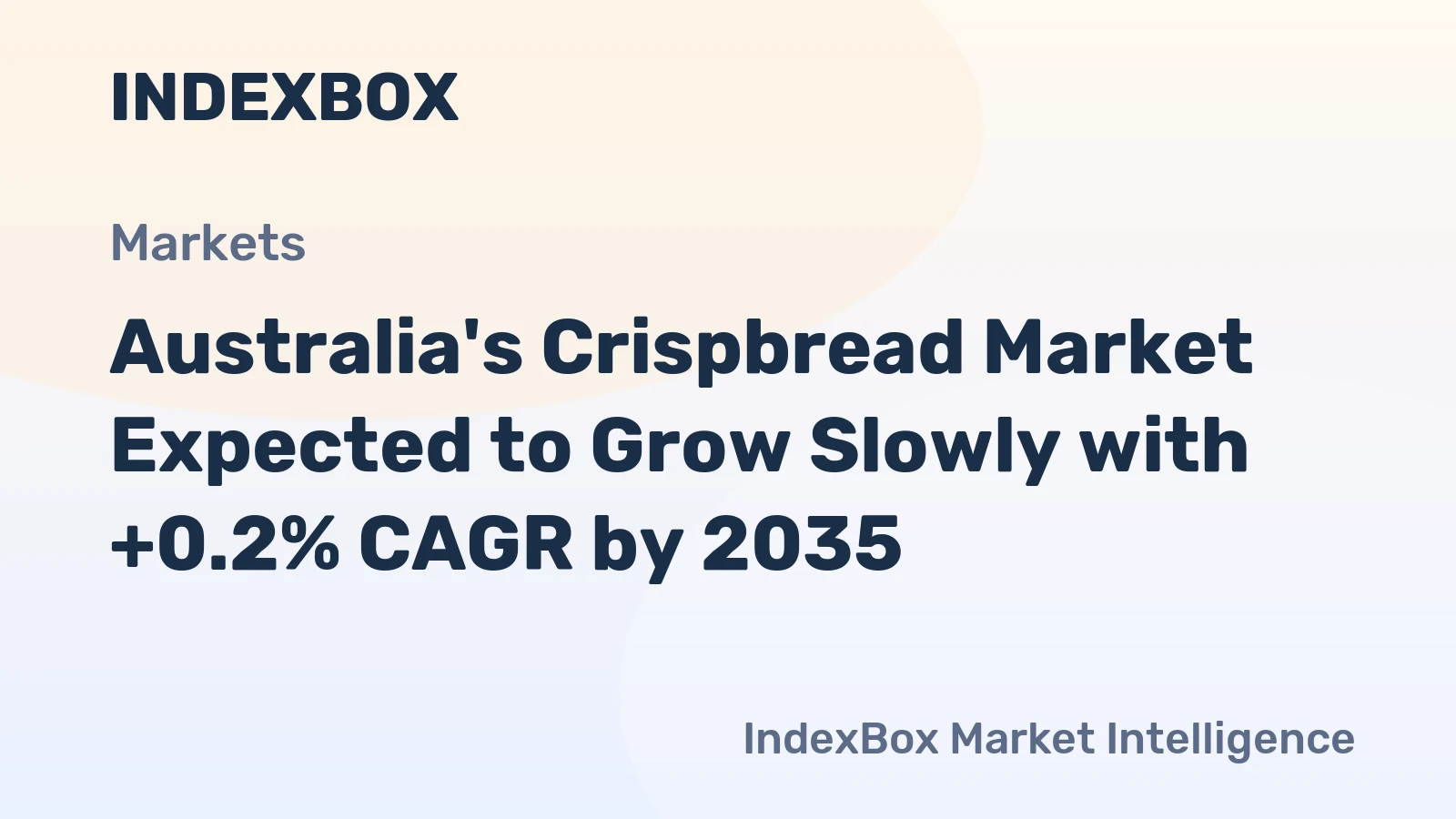 Australia's Crispbread Market Expected to Grow Slowly with +0.2% CAGR by 2035