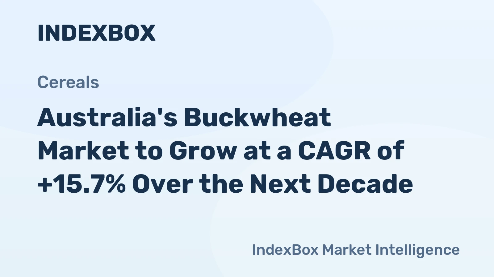 Australia's Buckwheat Market to Grow at a CAGR of +15.7% Over the Next Decade