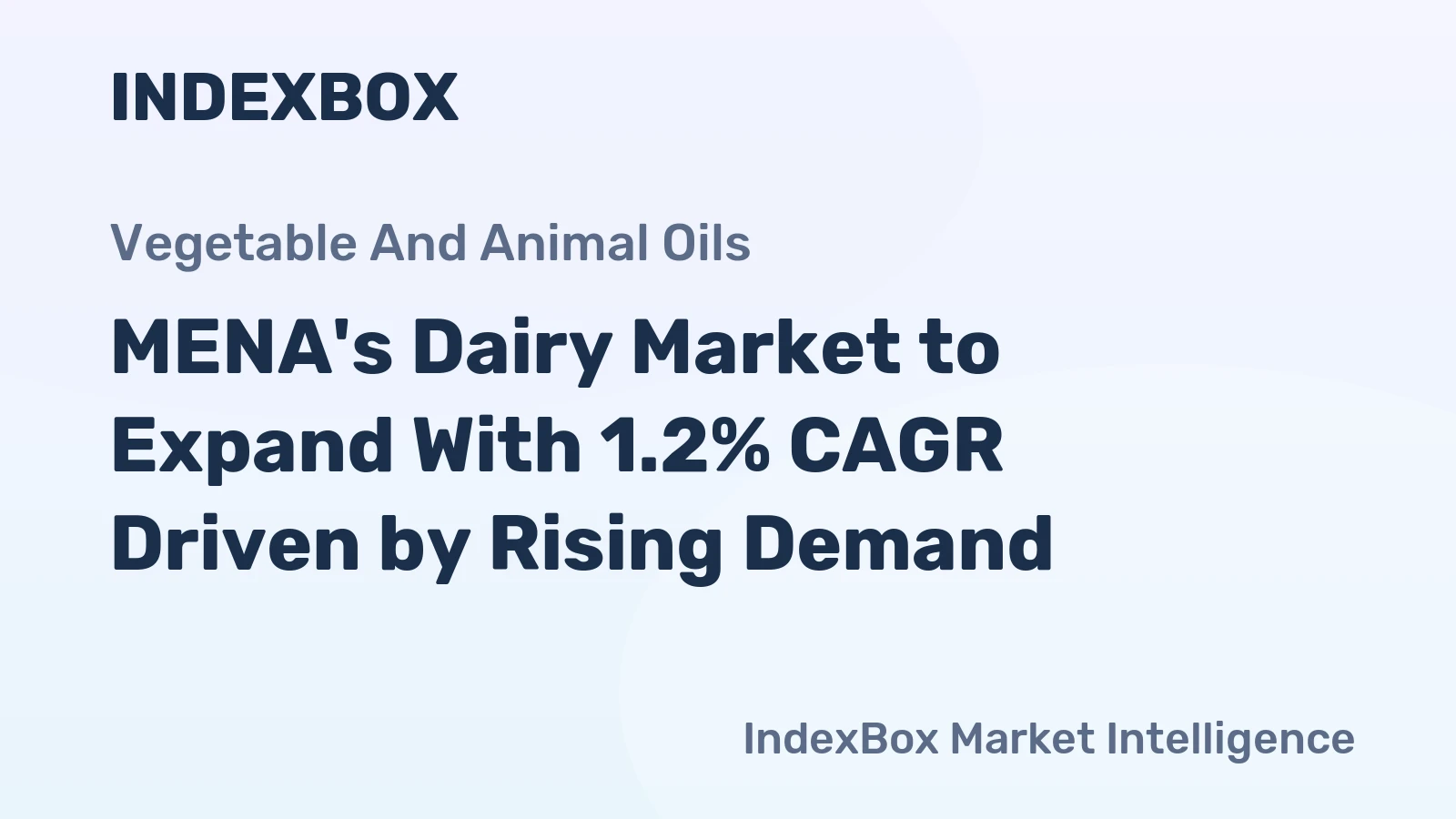MENA's Dairy Market to Expand With 1.2% CAGR Driven by Rising Demand