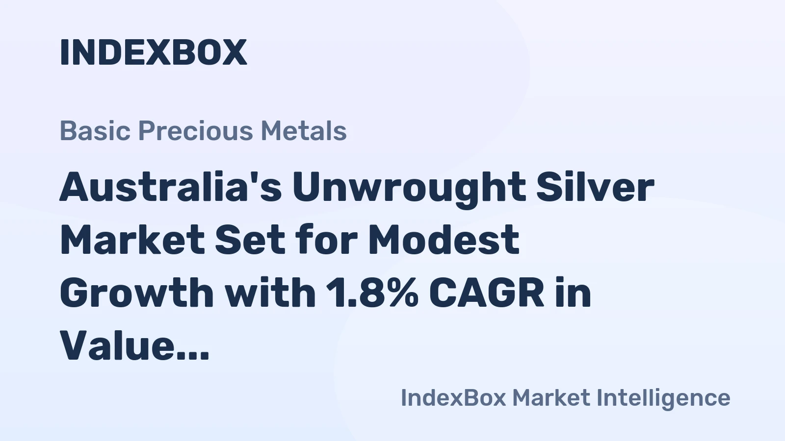 Australia's Unwrought Silver Market Set for Modest Growth with 1.8% CAGR in Value