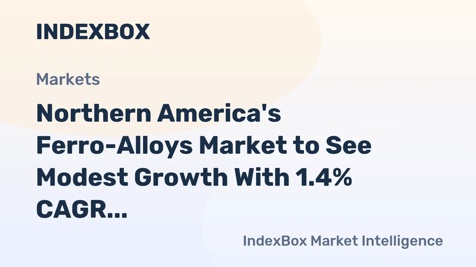 Northern America's Ferro-Alloys Market to See Modest Growth With 1.4% CAGR Through 2035