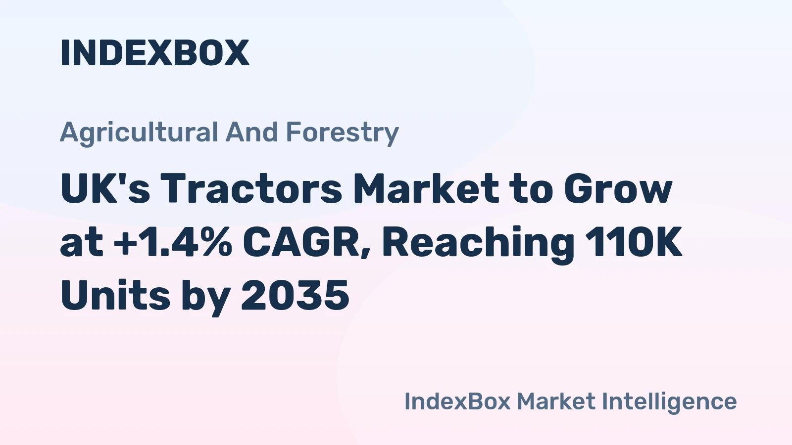 UK's Tractors Market to Grow at +1.4% CAGR, Reaching 110K Units by 2035