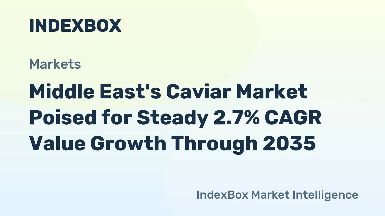 Middle East's Caviar Market Poised for Steady 2.7% CAGR Value Growth Through 2035