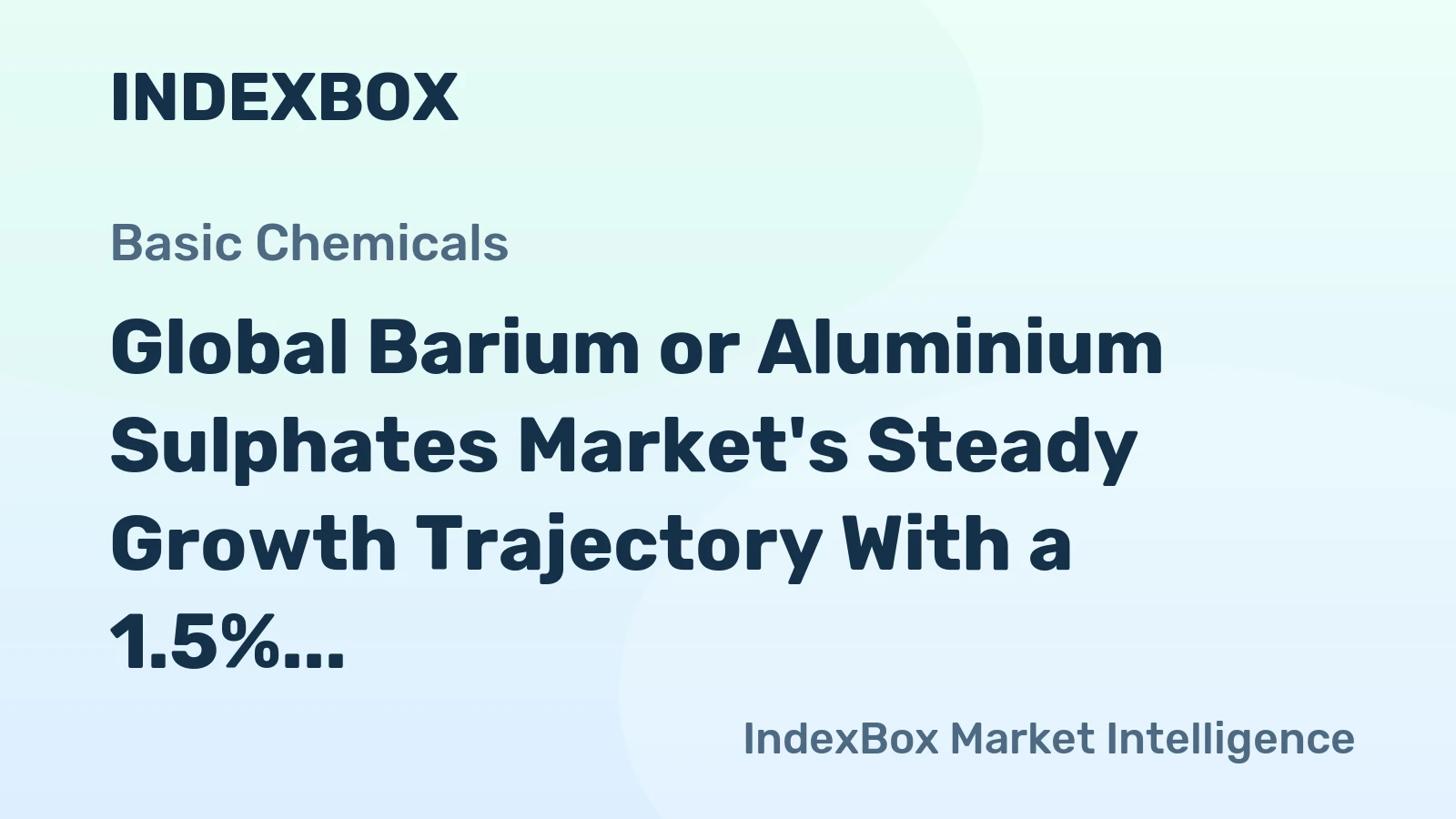 Global Barium or Aluminium Sulphates Market's Steady Growth Trajectory With a 1.5% CAGR in Value