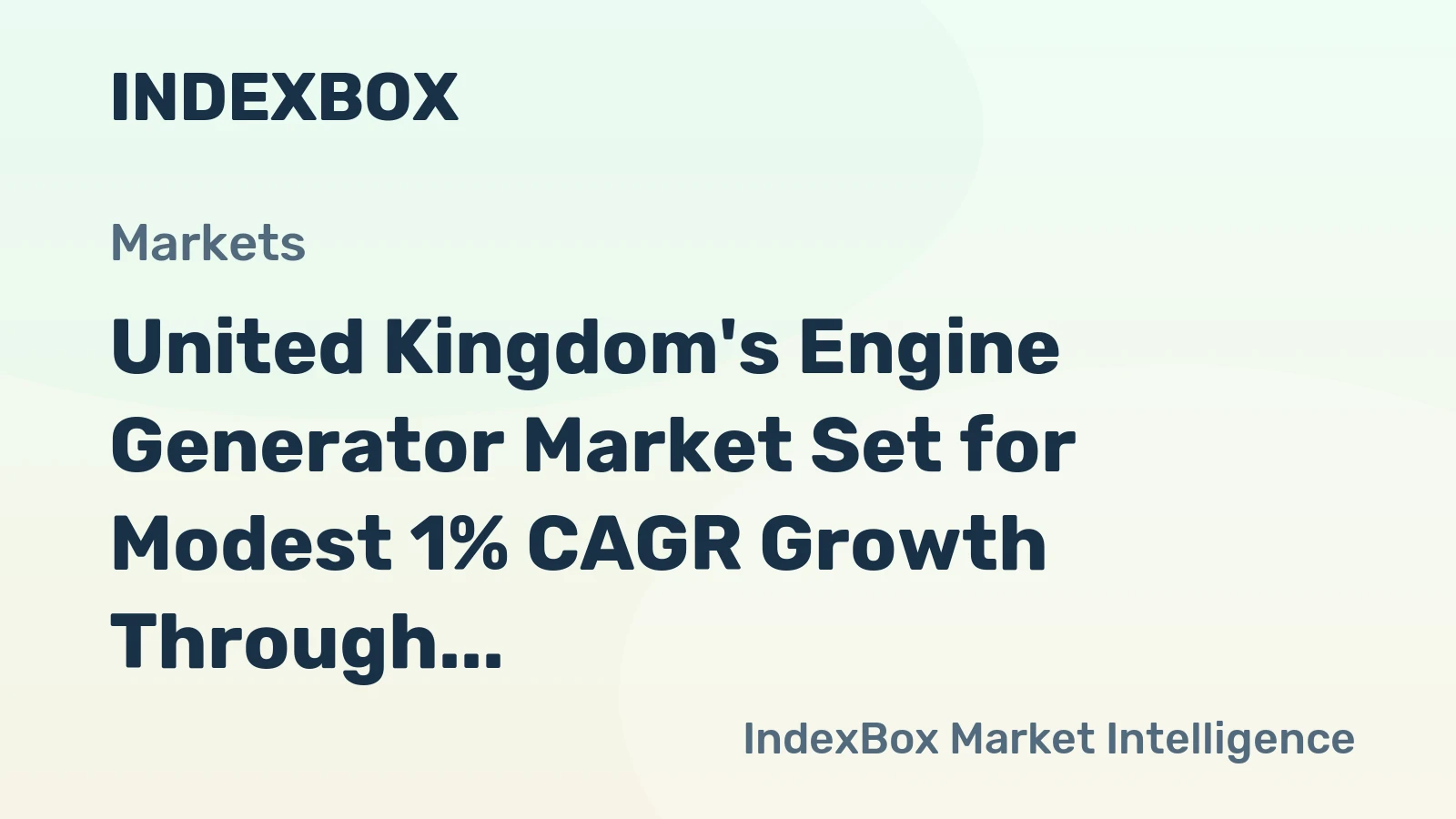 United Kingdom's Engine Generator Market Set for Modest 1% CAGR Growth Through 2035