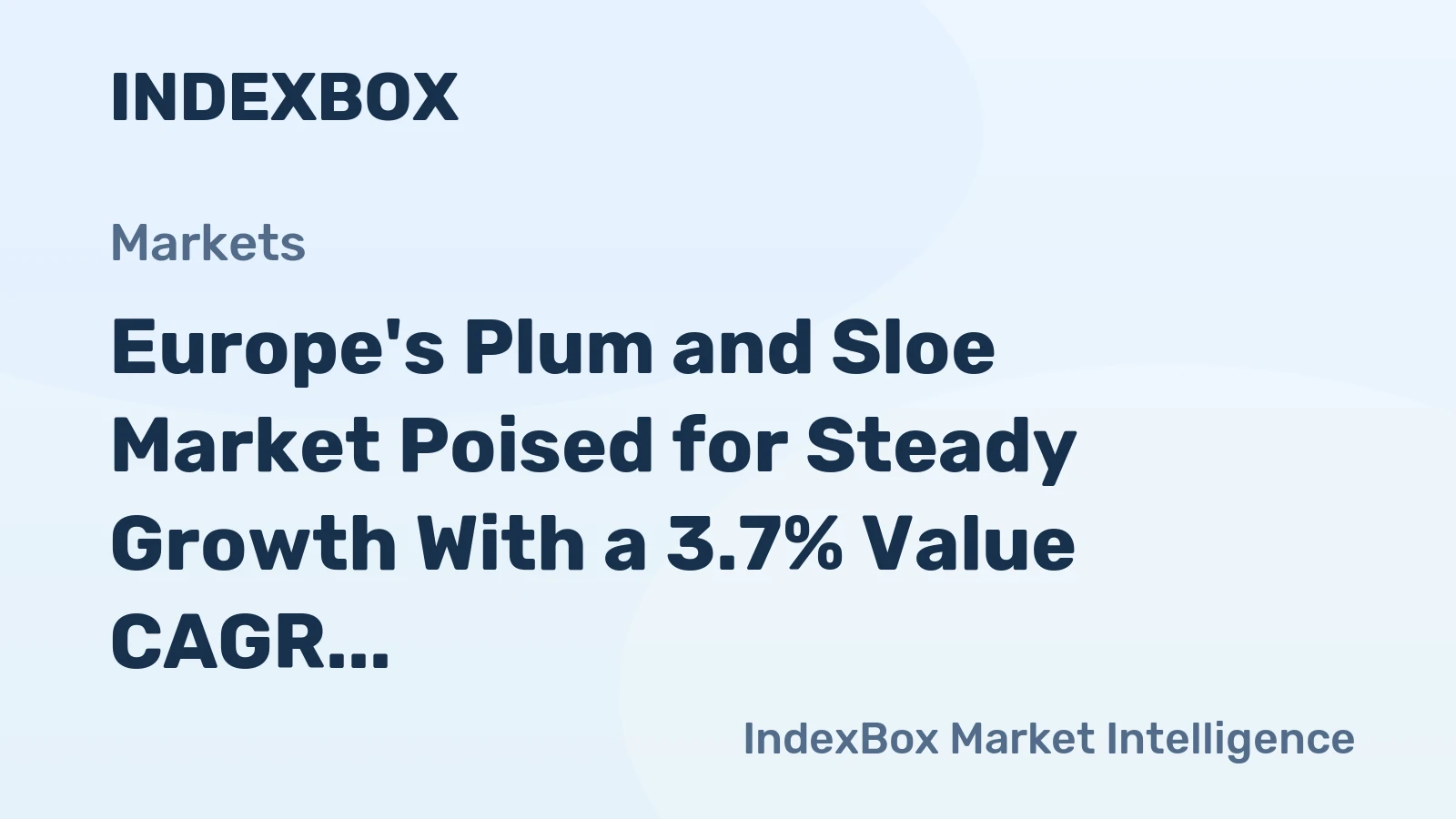 Europe's Plum and Sloe Market Poised for Steady Growth With a 3.7% Value CAGR Through 2035