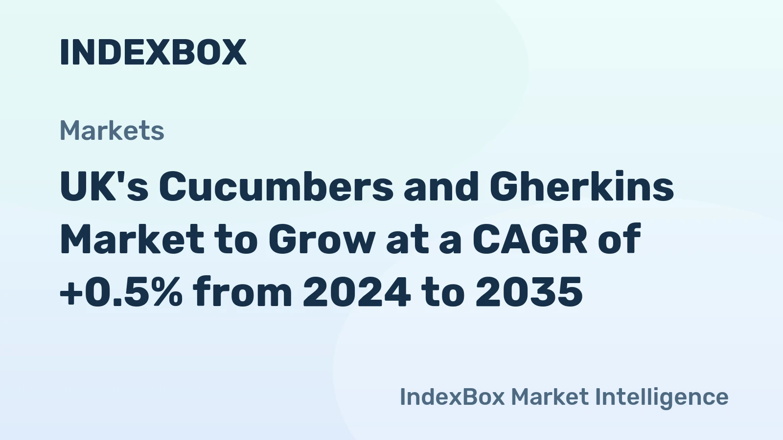 UK's Cucumbers and Gherkins Market to Grow at a CAGR of +0.5% from 2024 to 2035