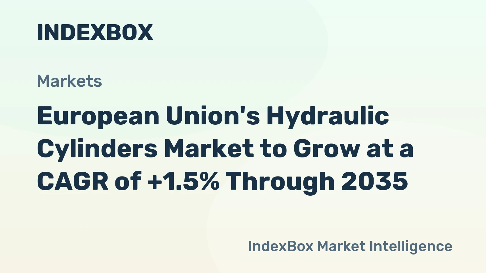 European Union's Hydraulic Cylinders Market to Grow at a CAGR of +1.5% Through 2035