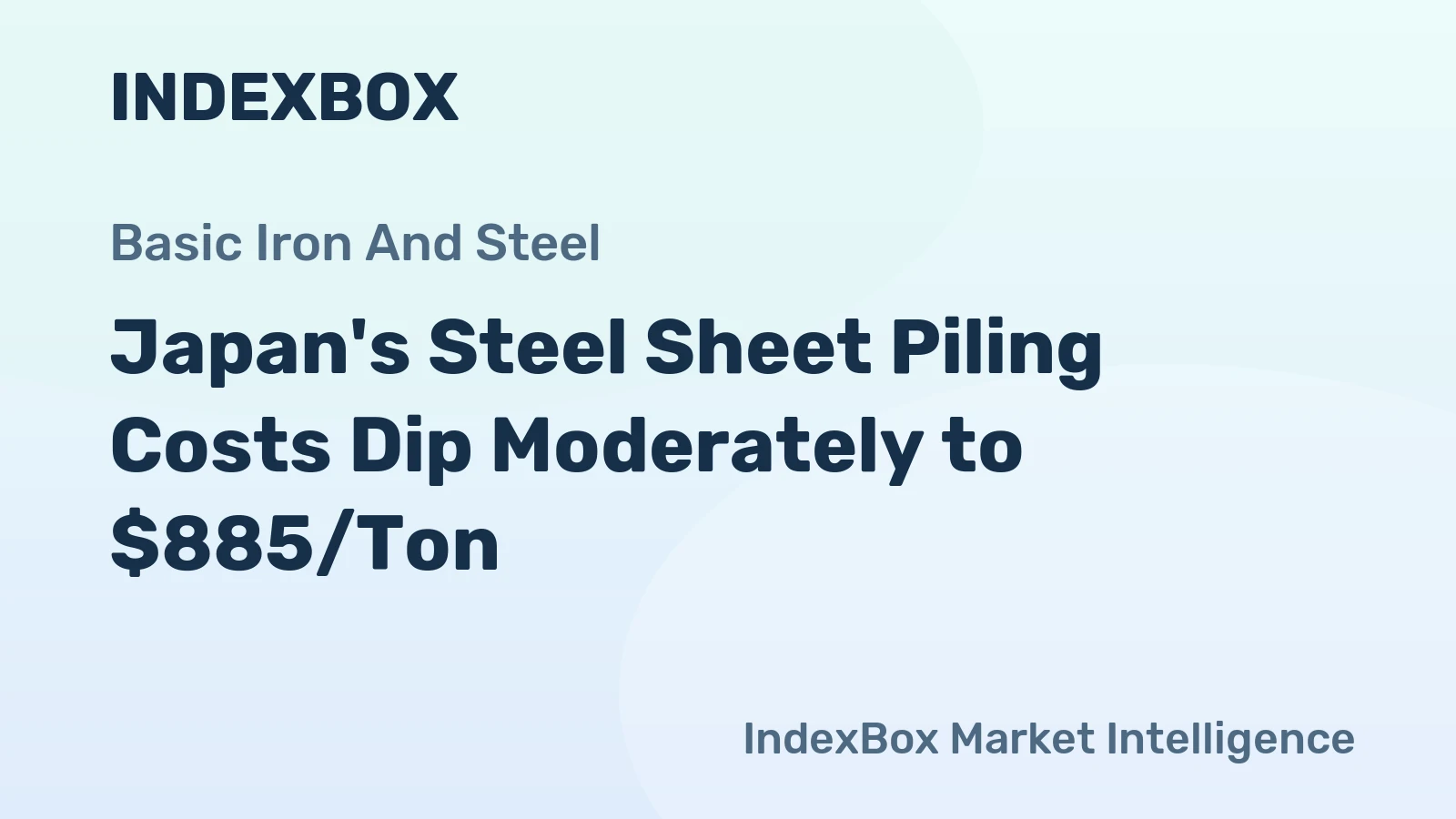 Japan's Steel Sheet Piling Costs Dip Moderately to $885/Ton