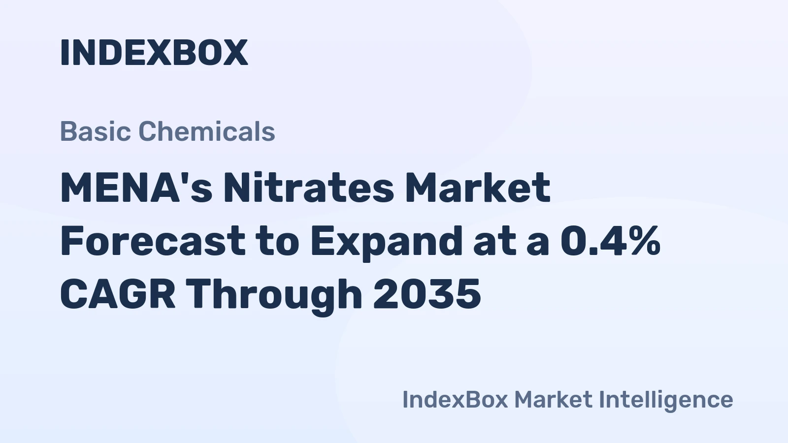 MENA's Nitrates Market Forecast to Expand at a 0.4% CAGR Through 2035