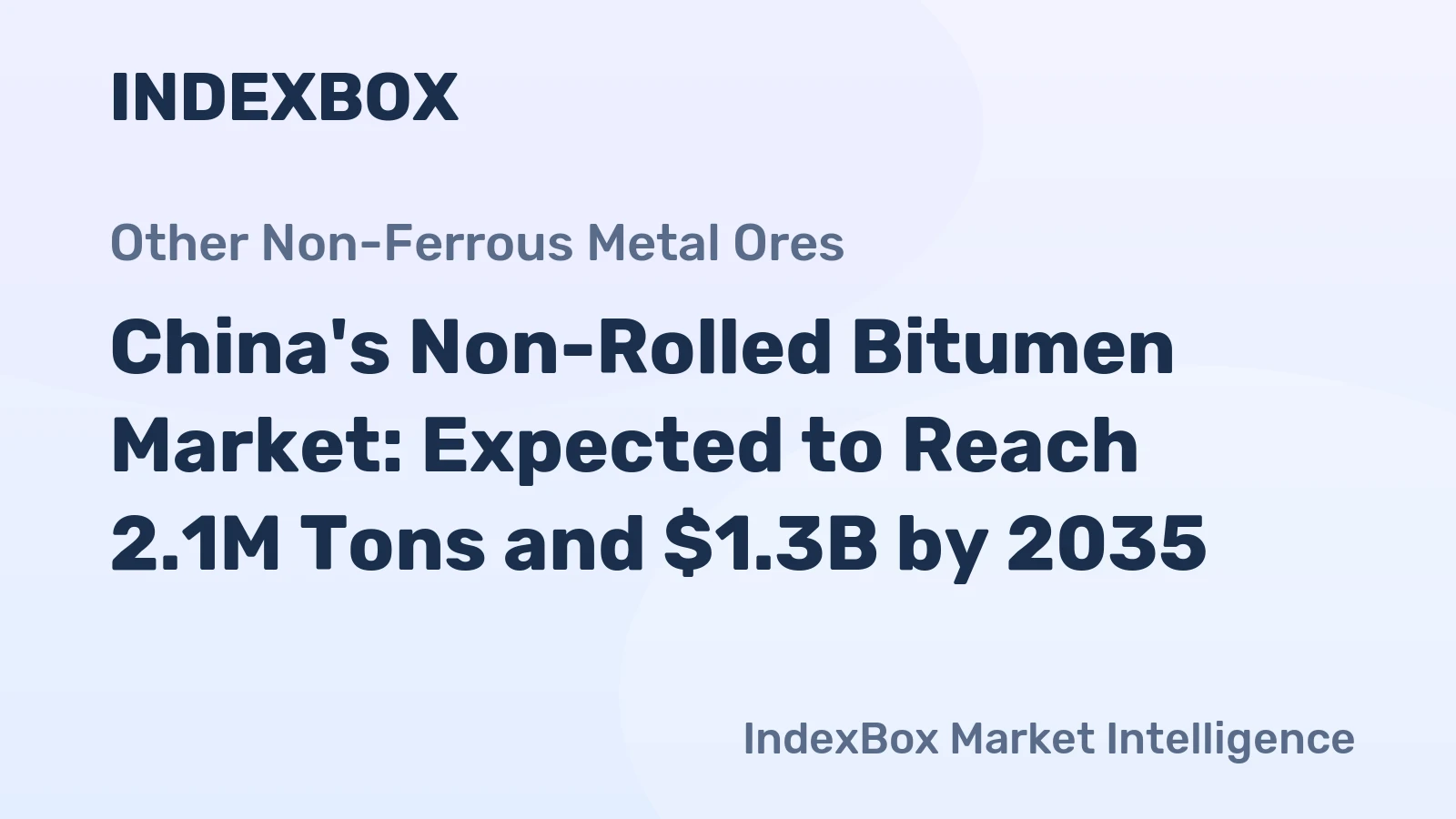 China's Non-Rolled Bitumen Market: Expected to Reach 2.1M Tons and $1.3B by 2035