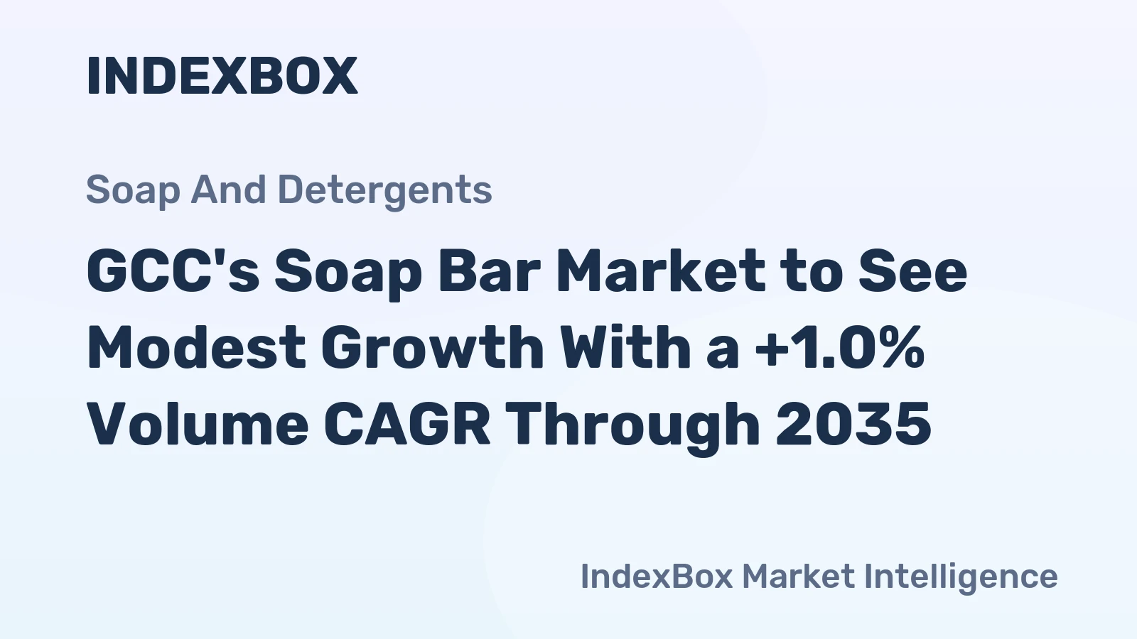 GCC's Soap Bar Market to See Modest Growth With a +1.0% Volume CAGR Through 2035