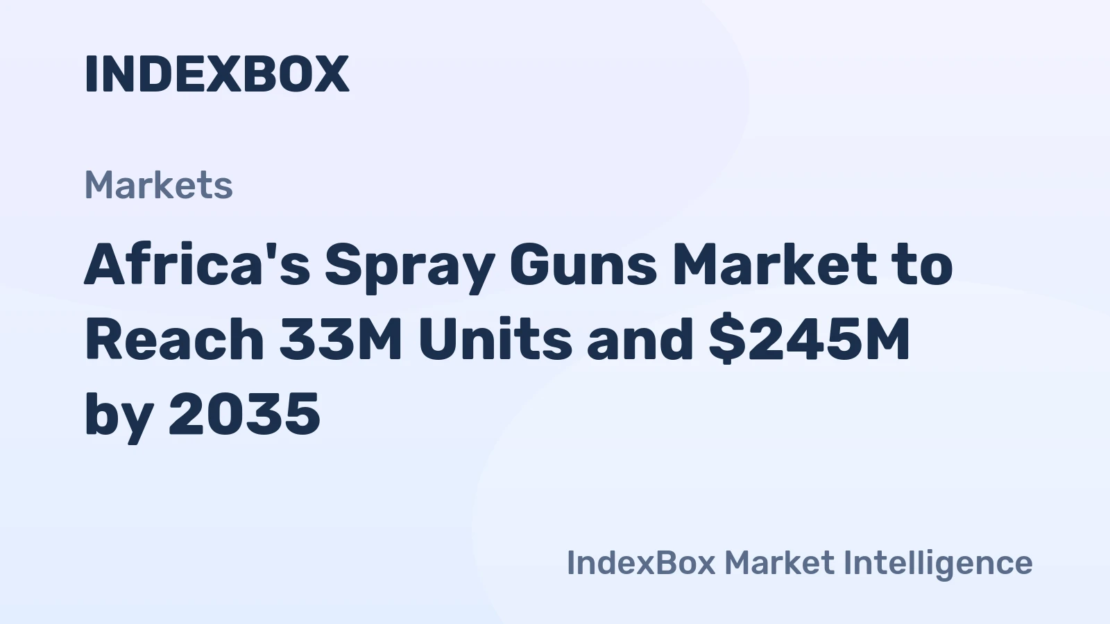 Africa's Spray Guns Market to Reach 33M Units and $245M by 2035
