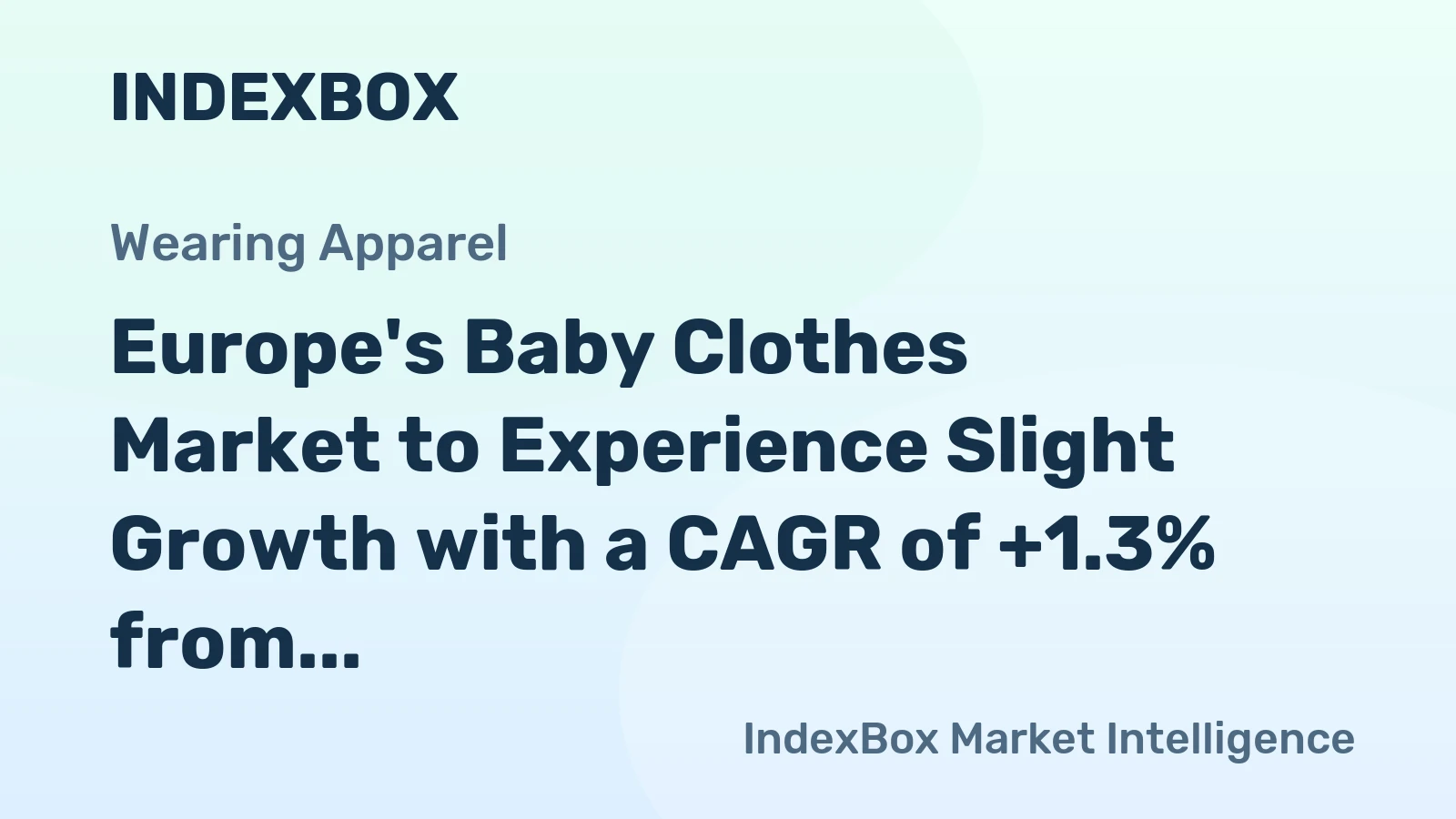 Europe's Baby Clothes Market to Experience Slight Growth with a CAGR of +1.3% from 2024-2035