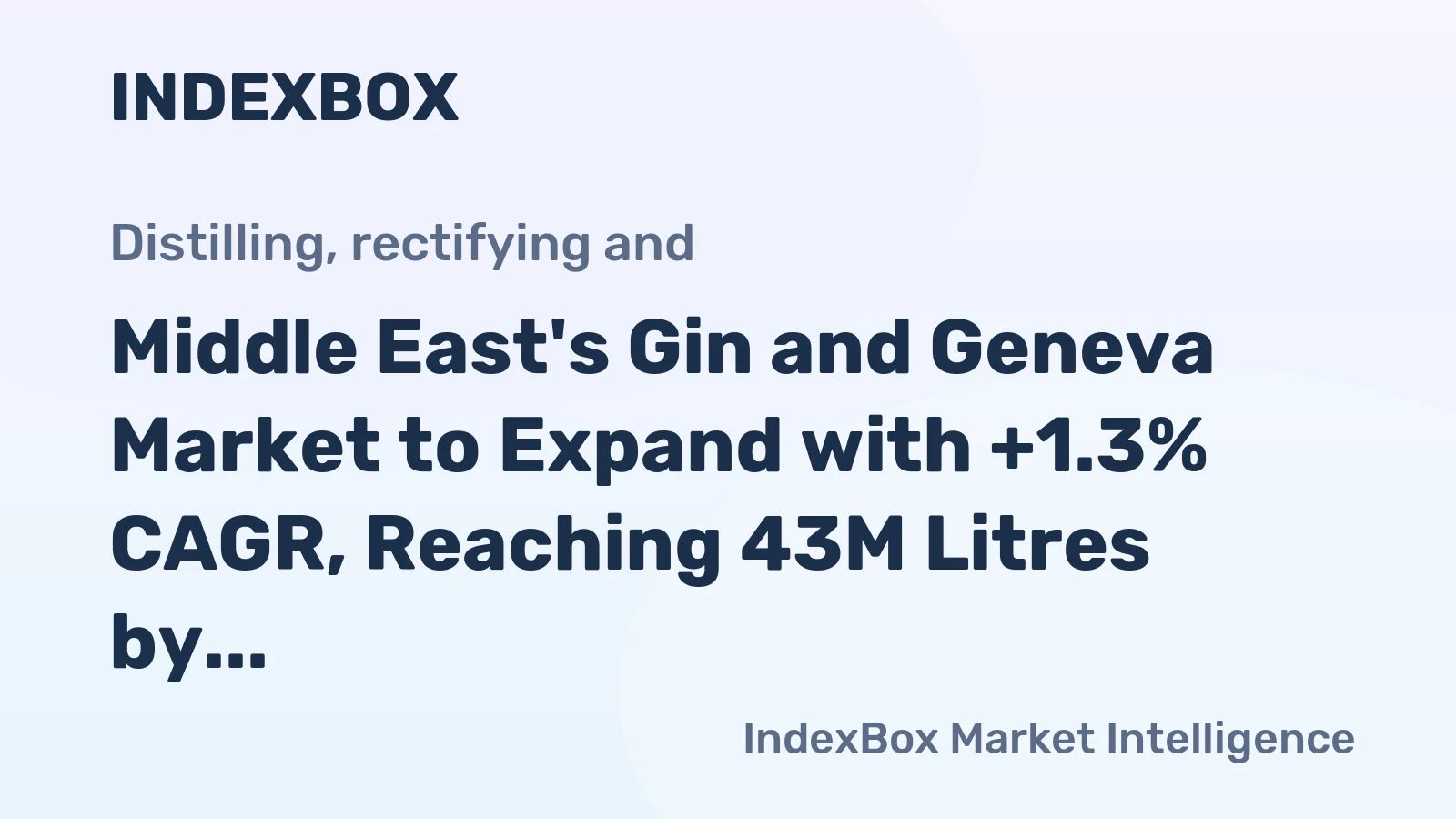 Middle East's Gin and Geneva Market to Expand with +1.3% CAGR, Reaching 43M Litres by 2035