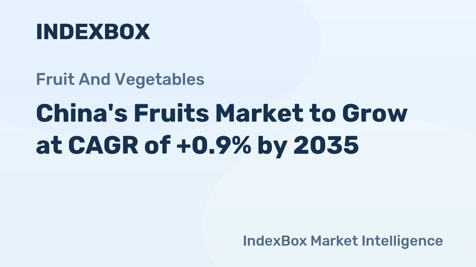China's Fruits Market to Grow at CAGR of +0.9% by 2035