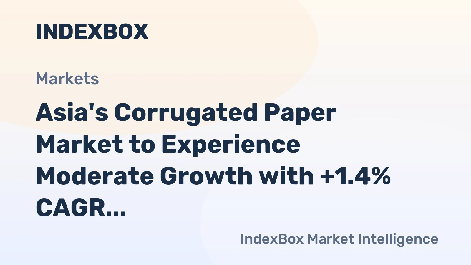 Asia's Corrugated Paper Market to Experience Moderate Growth with +1.4% CAGR over the Next Decade