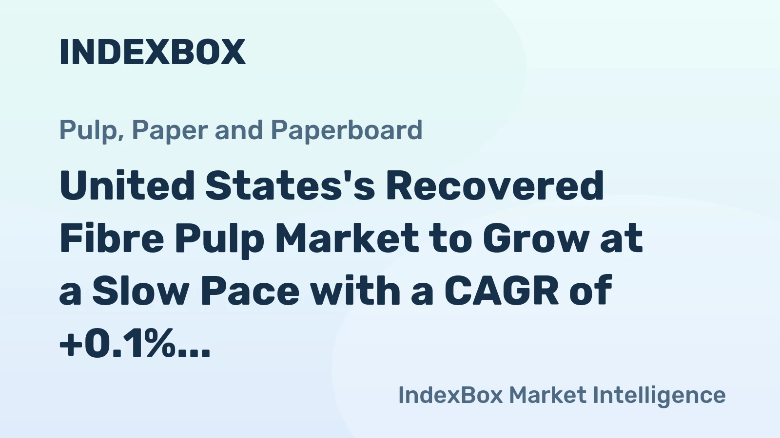 United States's Recovered Fibre Pulp Market to Grow at a Slow Pace with a CAGR of +0.1% from 2024 to 2035