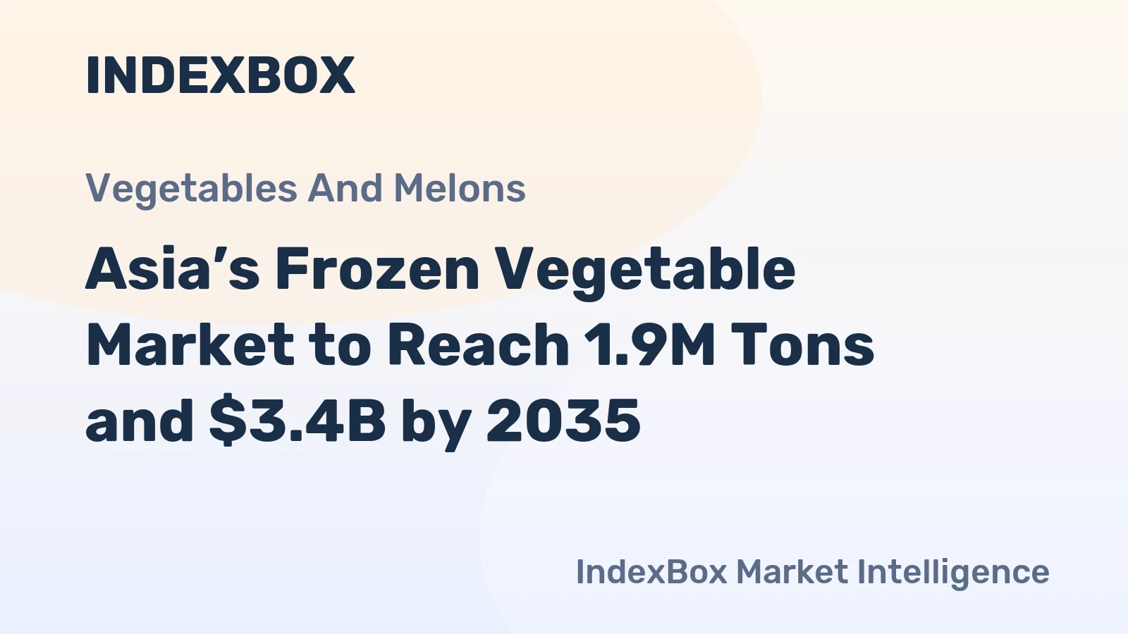 Asia’s Frozen Vegetable Market to Reach 1.9M Tons and $3.4B by 2035