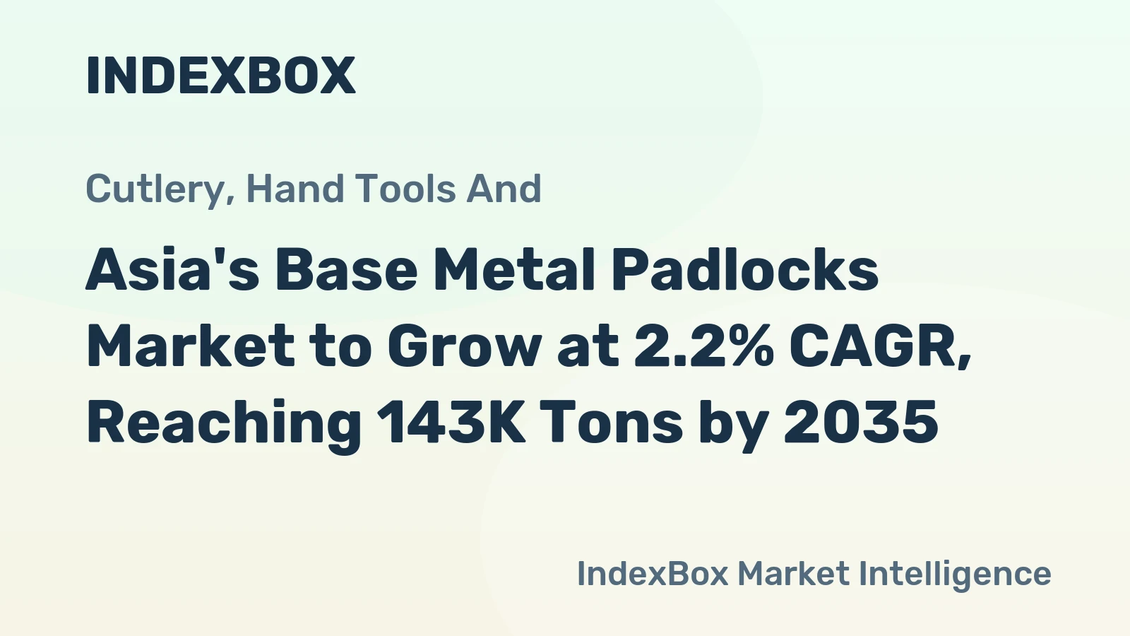 Asia's Base Metal Padlocks Market to Grow at 2.2% CAGR, Reaching 143K Tons by 2035