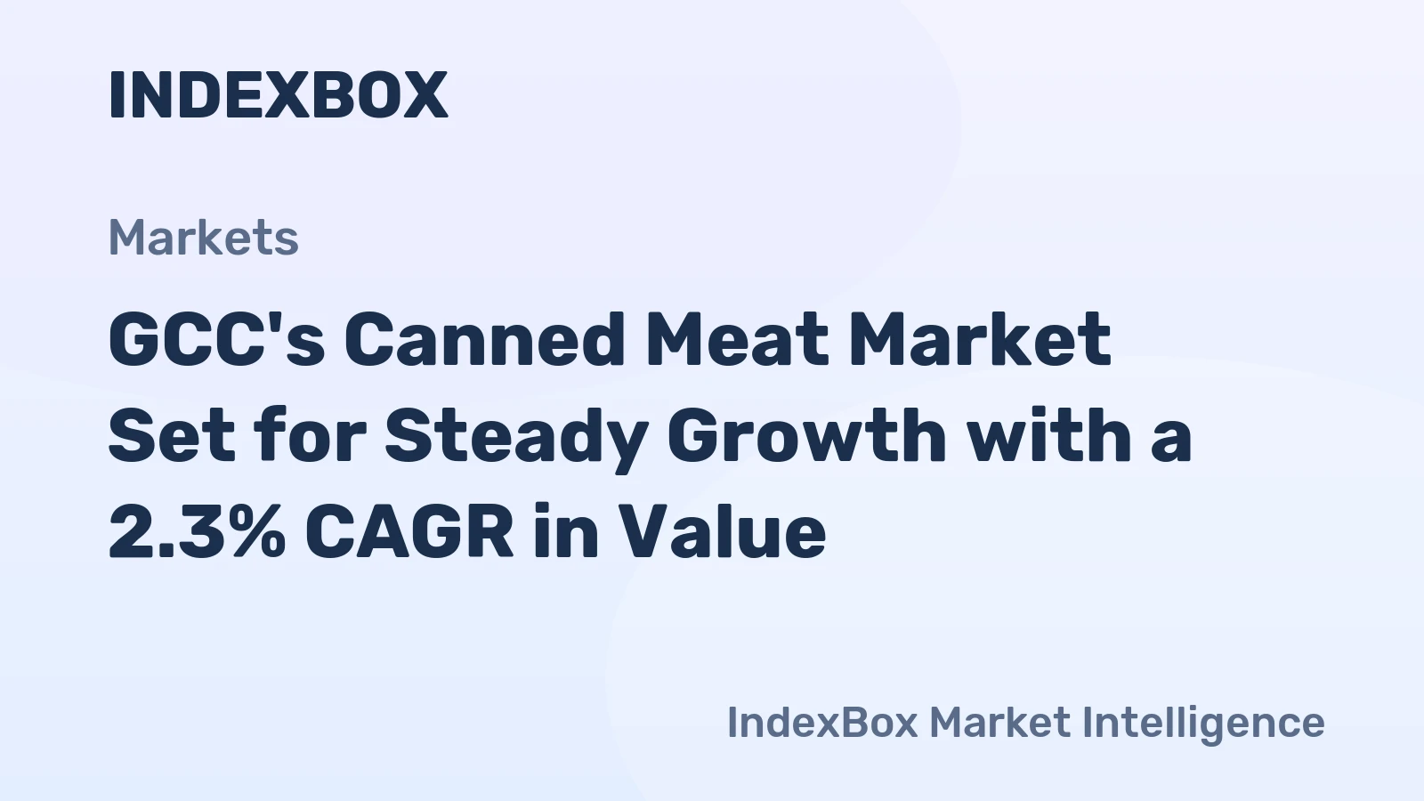 GCC's Canned Meat Market Set for Steady Growth with a 2.3% CAGR in Value