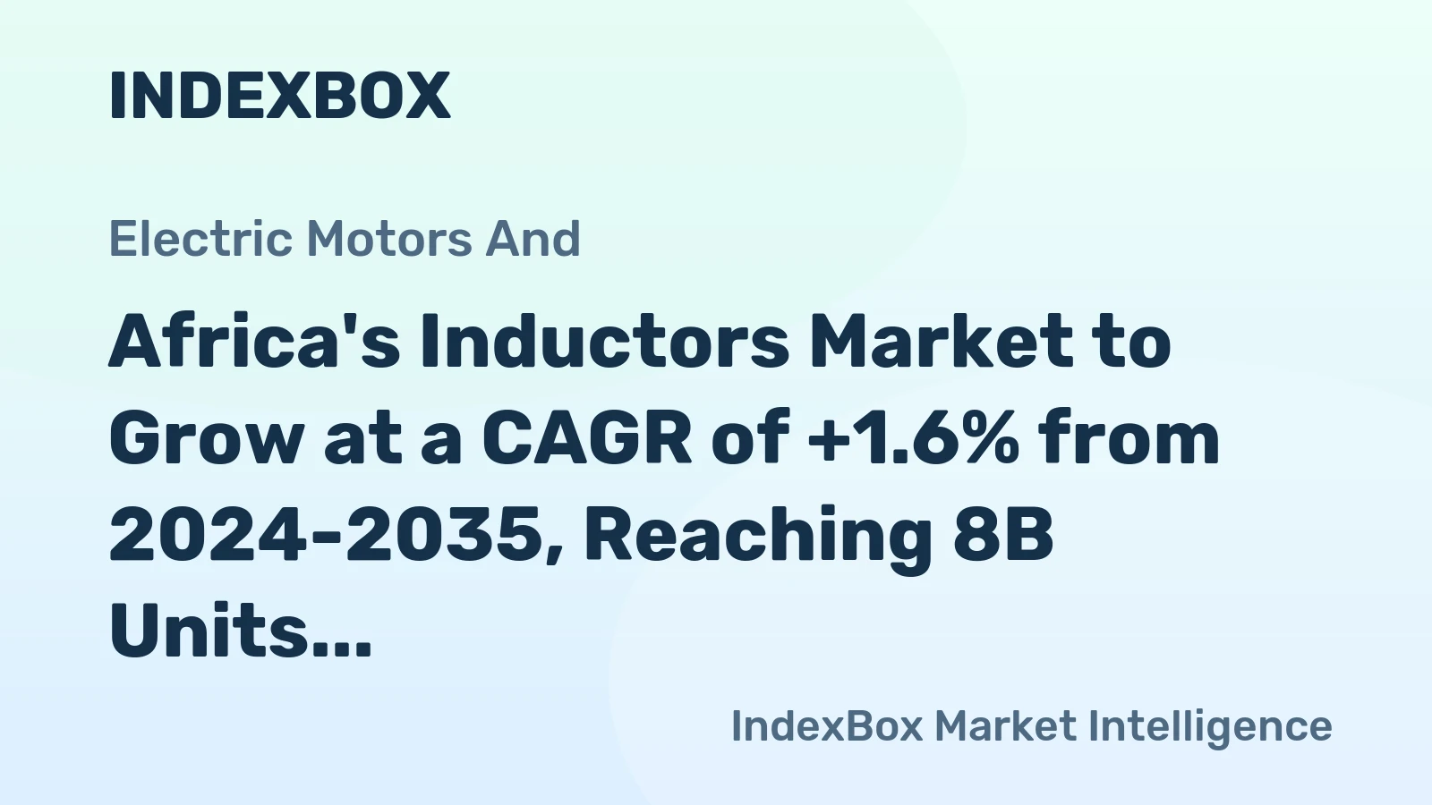 Africa's Inductors Market to Grow at a CAGR of +1.6% from 2024-2035, Reaching 8B Units