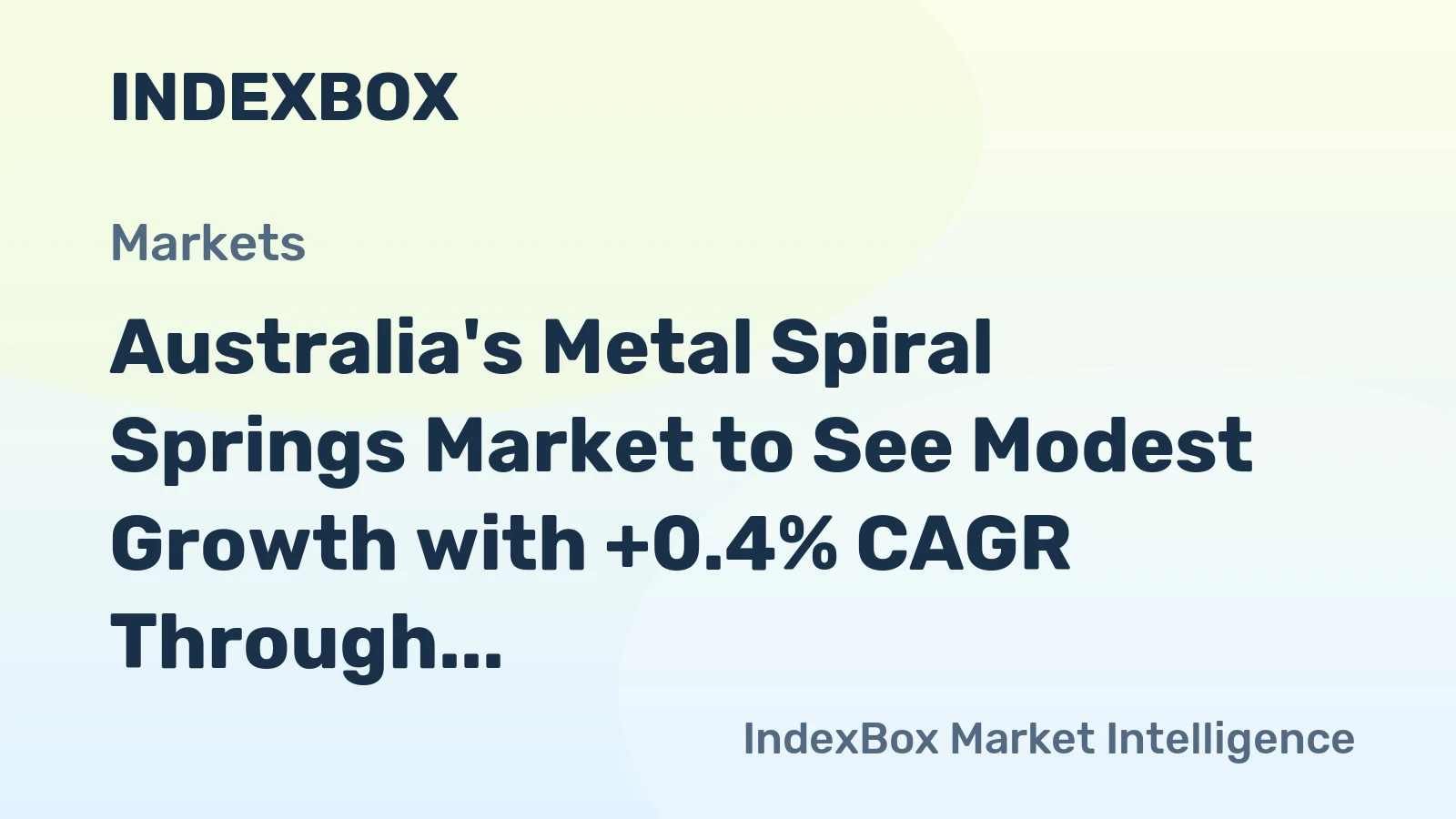 Australia's Metal Spiral Springs Market to See Modest Growth with +0.4% CAGR Through 2035