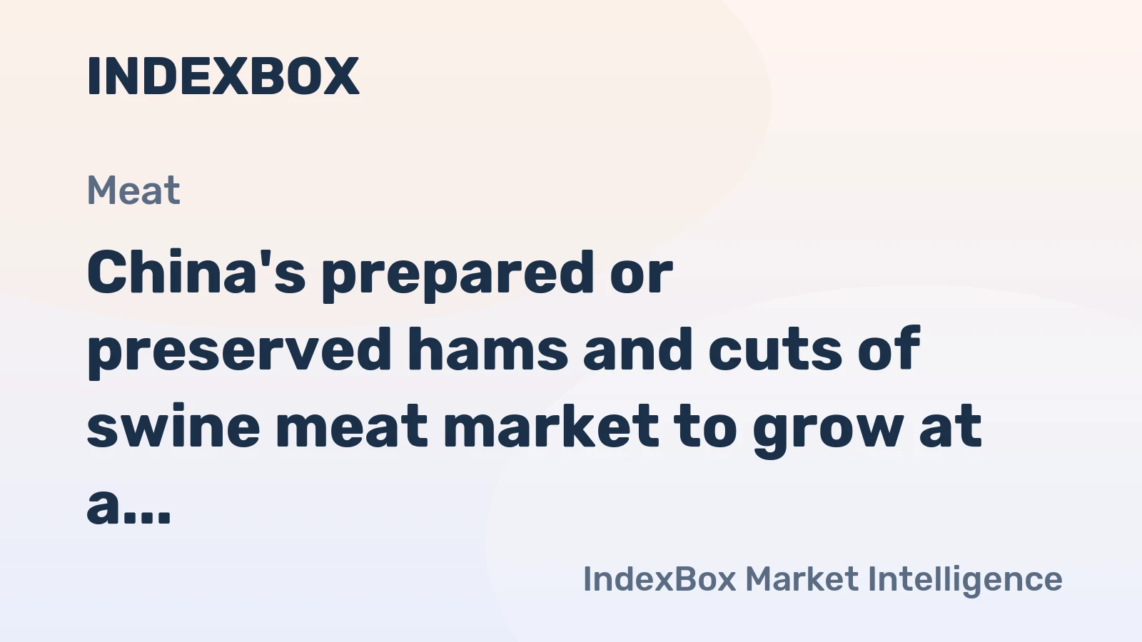 China's prepared or preserved hams and cuts of swine meat market to grow at a modest CAGR of +1.0%, reaching $13.3B by 2035.